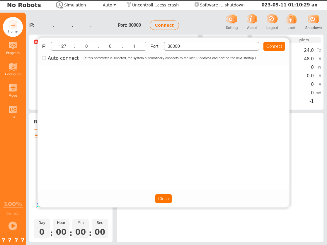 3.1 Robot Connection · ARCS User Manual