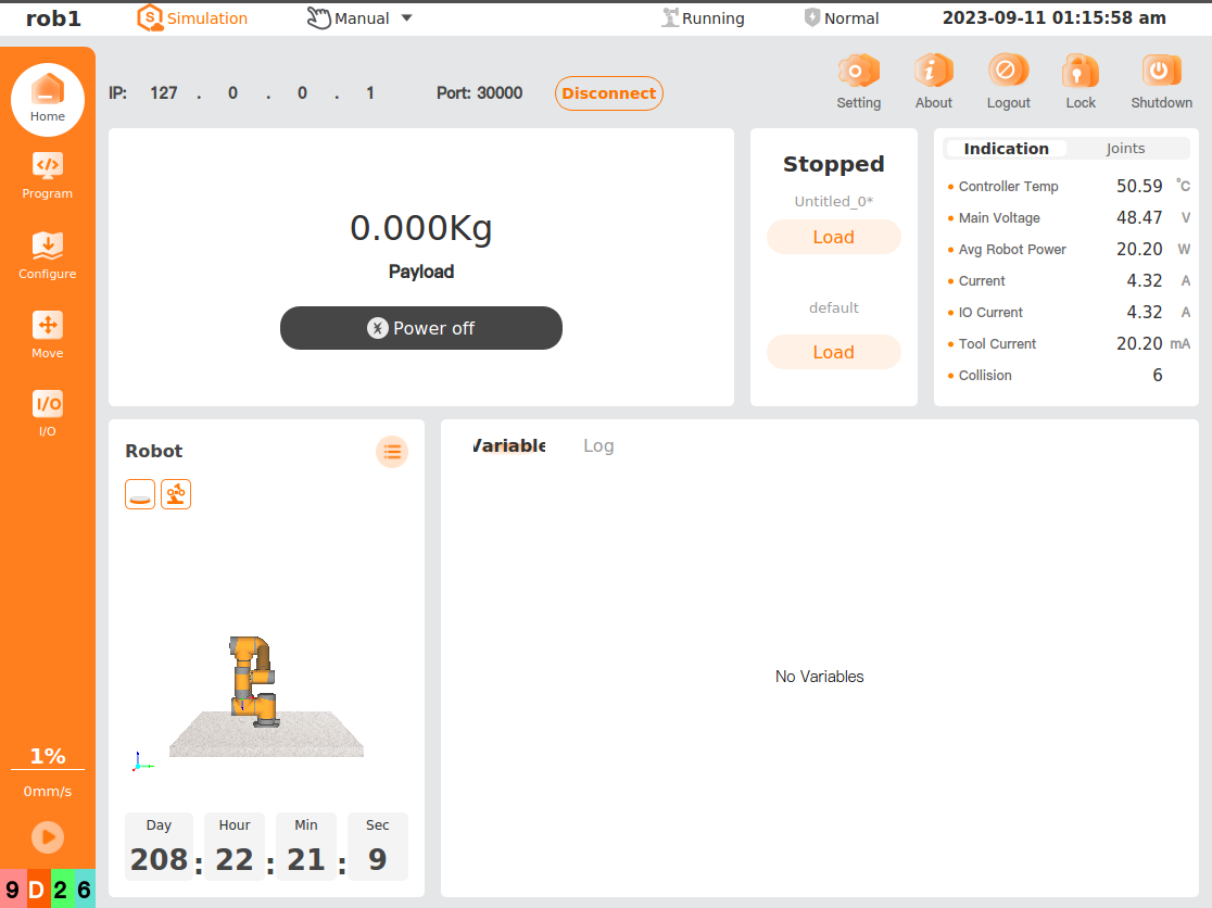 2.5 Simulation Mode · ARCS User Manual