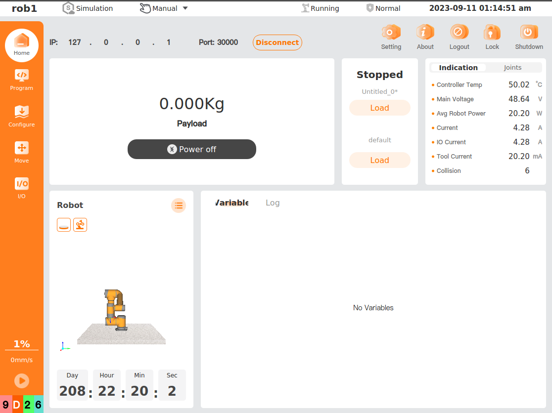 3.3 Robot Status · ARCS User Manual